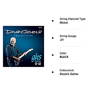 GHS Strings GB-DGF David Gilmour Signature Series, Nickel-Plated Electric Guitar Strings (.010-.048)