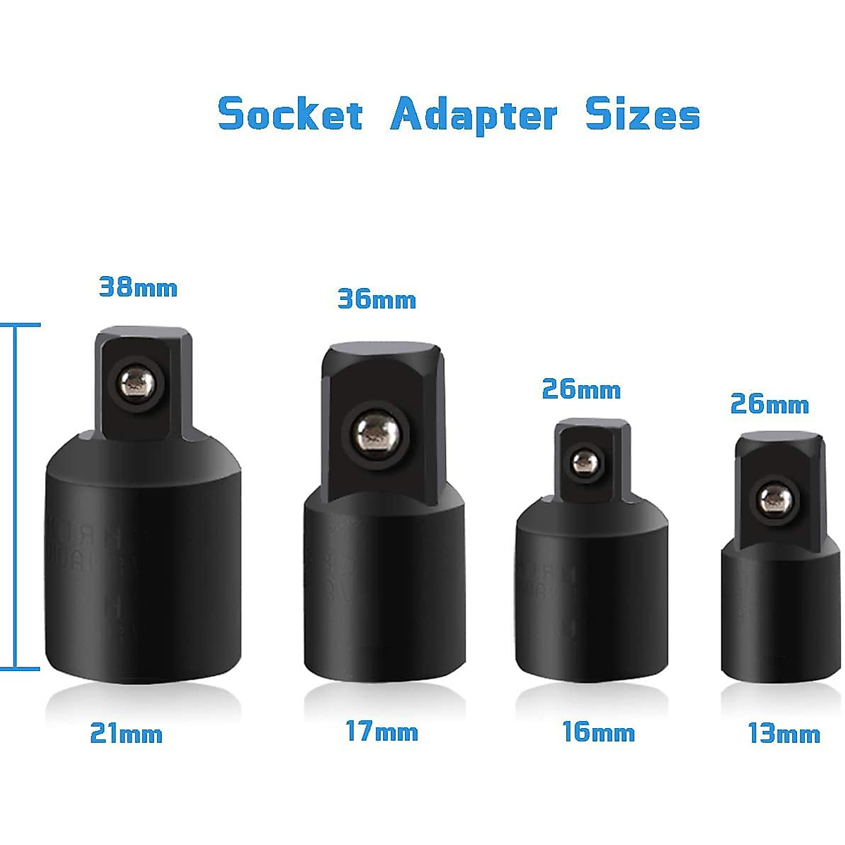 24pcs Impact Extension & Socket Adapter, Mgtgbao Socket Set Extension/ 1/4-Inch Hex Shank Drill Extension | CR-V Steel