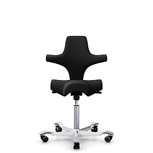 HAG Capisco 8106 - Black Fabric on Silver Base
