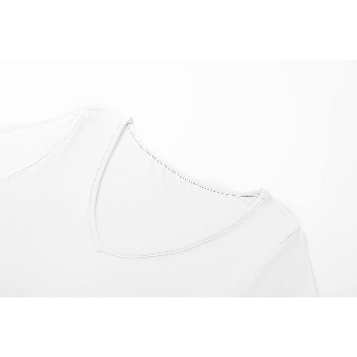 White Crop Top Deep V Neck T Shirts for Women Plue Size Tight Long Sleeve Shirts Clover Cheerleader Costume X-Large