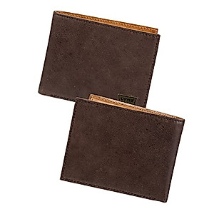 Levi's Men's RFID Blocking Passcase Wallet, Deep Brown, One Size