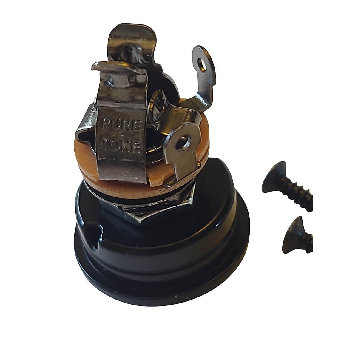 Black Electrosocket Jackplate with Pure Tone Full-contact Output Jack