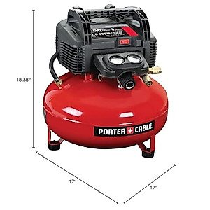 PORTER-CABLE Air Compressor, 6-Gallon, Pancake, Oil-Free (C2002)