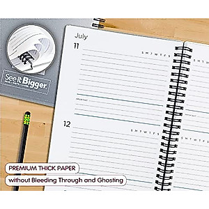 PlanAhead See IT Bigger Undated Daily Planner 9.25” x 6.25” No Monthly Tabs, and SUHEYLA Inspirational Pen "My Life is My Message".