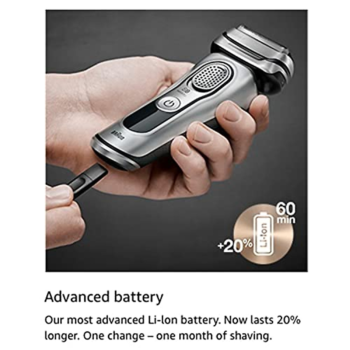 Braun Electric Razor for Men, Series 9 9296CC Electric Shaver With Precision Trimmer, Rechargeable, Wet & Dry Foil Shaver, Clean & Charge Station & Leather Travel Case