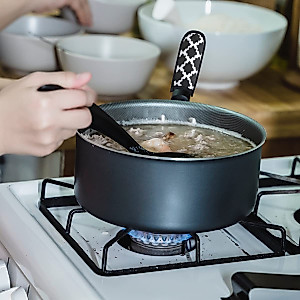 LYART 3 Pieces Hot Pot Handle Holder Cover for Kitchen Heat Resistant Hot Handle Sleeve Holder Cast Iron Pan Skillet Handle