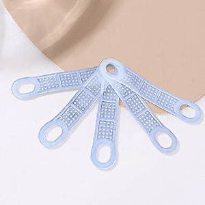 BLUECELL 100 Pcs Clear Non-Slip Rubber Clothes Hanger Grips Clothing Hanger Strips
