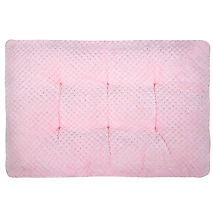 WONDER MIRACLE Fuzzy Deluxe Pet Beds, Super Plush Dog or Cat Beds Ideal for Dog Crates, Machine Wash & Dryer Friendly (15" x 23", S-Baby Pink)