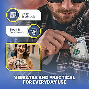 LUCKBOOSTIUM $100 Trifold Wallet - US Dollar Bill Wallet for Men - Money Wallet for Women - Leather Wallet with Card Slot and ID Window - Billfold Wallet for Teen, Boys, Kids