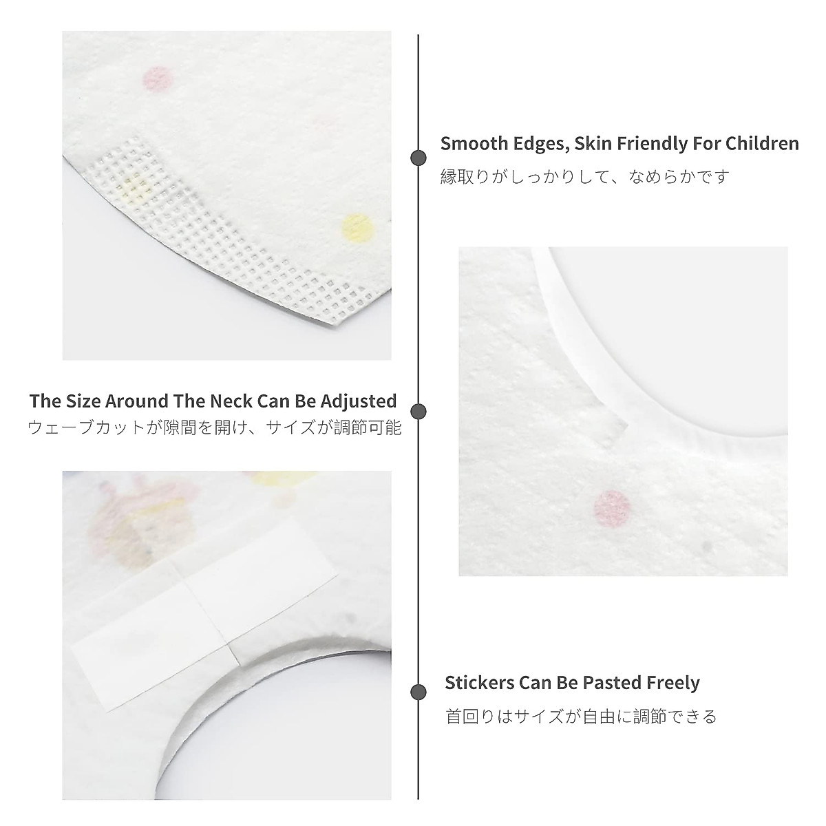 Poksun Baby and Infant Disposable Travel Bibs - Soft, Leakproof, for Toddlers Babies, Feeding, Traveling, (60PCS) Unicorn