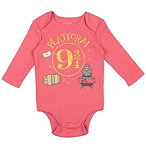 Harry Potter Hermione Baby Girls 3 Pack Bodysuit red/pink/heather grey 12 Months