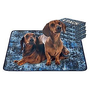 Qeils Washable Pee Pads for Dogs, 4 Pack Reusable Puppy Pads 36"x24" Super Absorbent Leakproof Dog Training Pads, Non-Slip Potty Pads for Crate, Floor, Couch, Whelping Pads Litter Mat Puppy Supplies