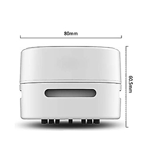 COTREE Portable White Desk Vacuum - Mini Small Cute Table Cordless Portable Handheld Cleaner for Office, School or Home 2AA Battery (Not Included)