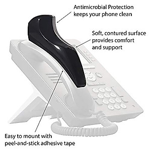 Softalk II Black Phone Shoulder Rest | Landline Telephone Accessory (00801M)