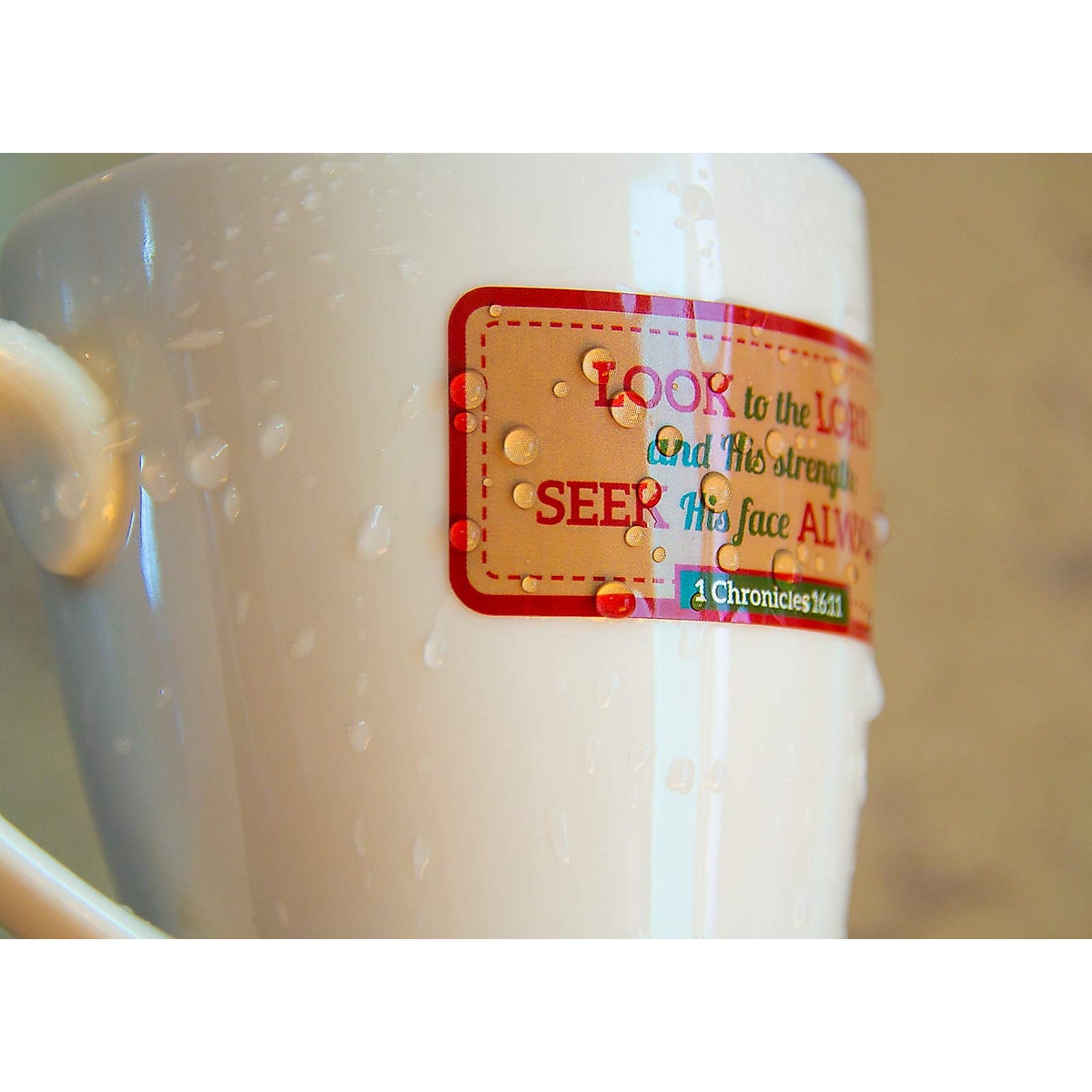 reussir Bible Verse Stickers (Set of 48 Stickers with 24 Inspirational Christian Quotes) 1" x 2.5" Scripture Stickers