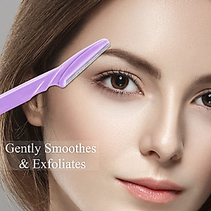 96 Pcs Eyebrow Razors Shavers Trimmers for Women Dermaplane Razor Facial Razors Shavers Facial Hair Removal for Women Exfoliating Dermaplaning Tool for Face with Precise Cover for Makeup Care Tools