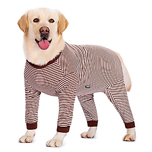 Axcimond Dog Bodysuit Post Surgery Dog Onesie with Zipper Full Body Dog Pajamas Large Medium Dog Shedding Suit Surgical Suit for Dogs Female/Male Dog Surgery Suit Recovery Suit after Surgery Spay Suit