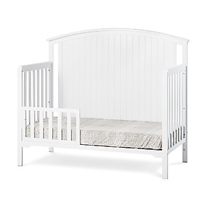 Child Craft Cottage Curve Crib and Dresser Nursery Set, 3-Piece, Includes 4-in-1 Convertible Crib, 3 Drawer Dresser, and Changing Table Topper, Grows with Your Baby (Dapper Gray)