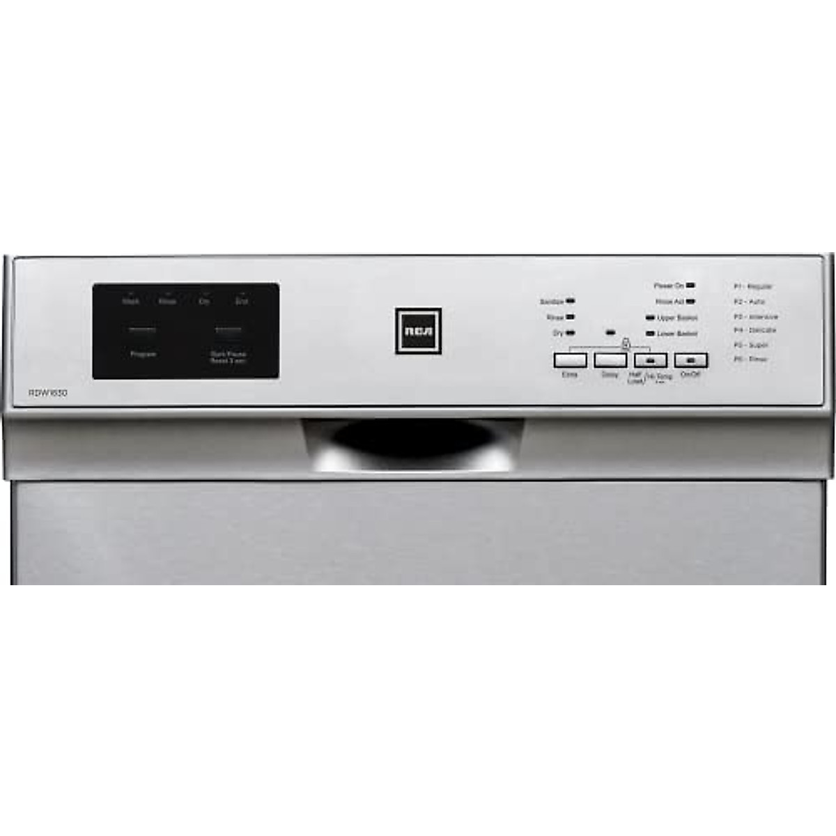 RCA RZ0381 Front Control-Built in FULLSIZE Dishwasher, 57 DBA, Stainless Steel, 18” WIDE, Stainless