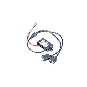 KNACRO DC-DC 12V to 5V 3A 15W Step-Down Power Supply Module Car Power Converter Module Dual USB Female Socket (Dual USB Female)