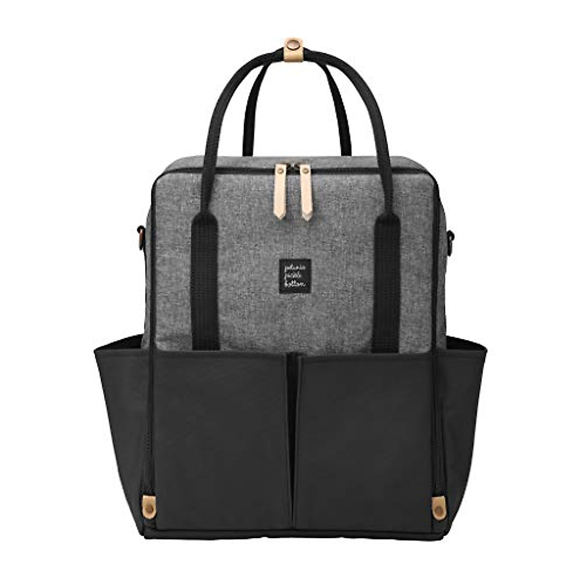 Petunia Pickle Bottom InterMix Backpack | Diaper Bag Backpack| Baby Bottle Bag for Parents | Stylish Baby Bag Organizer| Sophisticated and Spacious Backpack for On the Go Moms | Graphite/Black