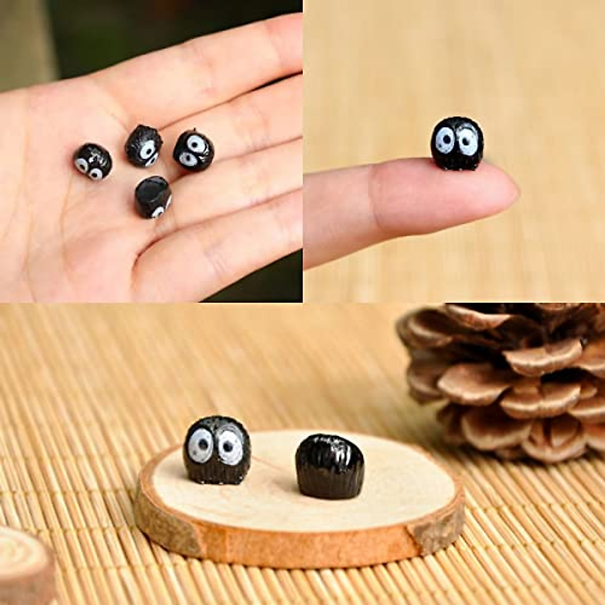 Glow in Dark Tree Elves,Mini Resin Briquette Elves,Gardening Potted Decorative Doll,Figurine Ornaments,Miniature Landscape Fairy Garden Gnome Decoration,Patio,Balcony,Outdoor,Lawn Decorations 50PCS