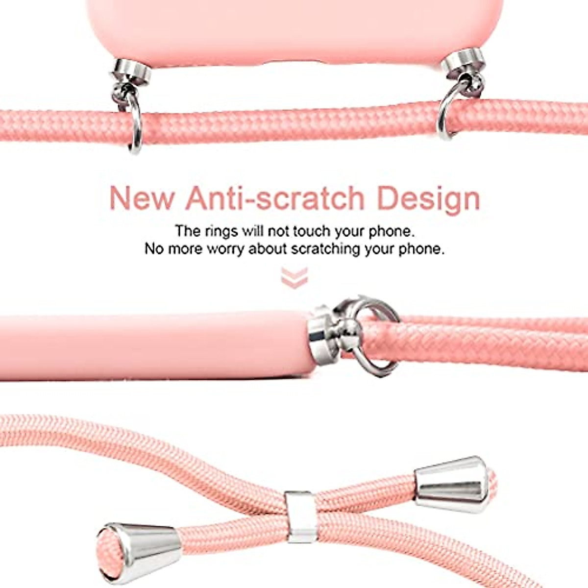 Pnakqil Compatible with Huawei Mate 20 Pro Case 6.39 inch, Crossbody Adjustable Necklace Lanyard with Fashion Pattern Design Soft Pink TPU Shockproof Protective Case for Huawei Mate 20 Pro, Marble