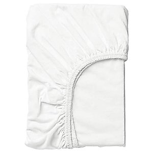 Ikea Len Fitted Baby Crib Sheet, 28" x 63", White
