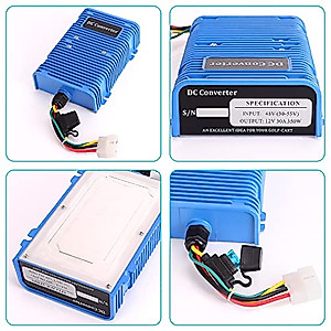 10L0L Golf Cart Voltage Reducer 36V 48V to 12V 30A 350W, Universal DC Step Down Converter, Regulator, Transformer for Yamaha EZGO Club Car
