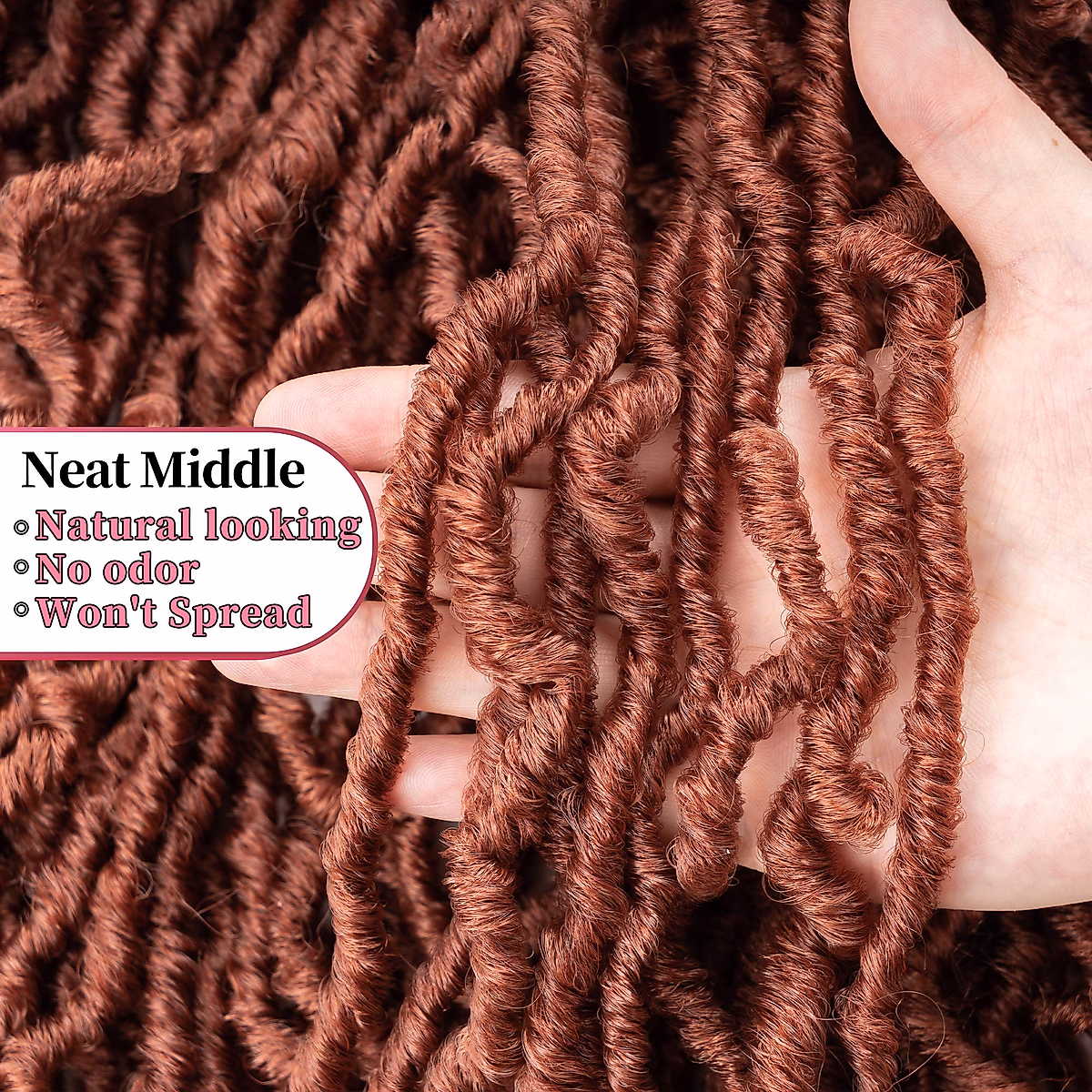 6Packs 36Inch Soft Locs Crochet Hair Faux Locs Crochet Braids Hair 350# Goddess Locs Synthetic Hair Extend Soft Locs Braiding Hair for Women (36 Inch (6packs), 350#)