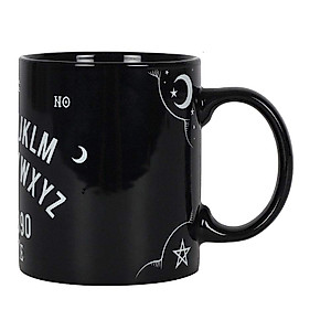 Mug - Ceramic Tea/Coffee - Talking/Ouija Board Mug - Black Gothic Wicca Witchcraft Design - Spirit Board