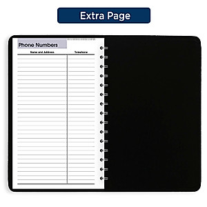AT-A-GLANCE 2024 Daily Planner, DayMinder, Open Scheduling, 5" x 8", Small, Black (SK460024)