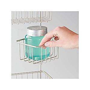 iDesign The Metalo Collection Over-The-Door Hanging Shower Caddy Organizer, 22.7" x 10.5" x 8.2", Satin
