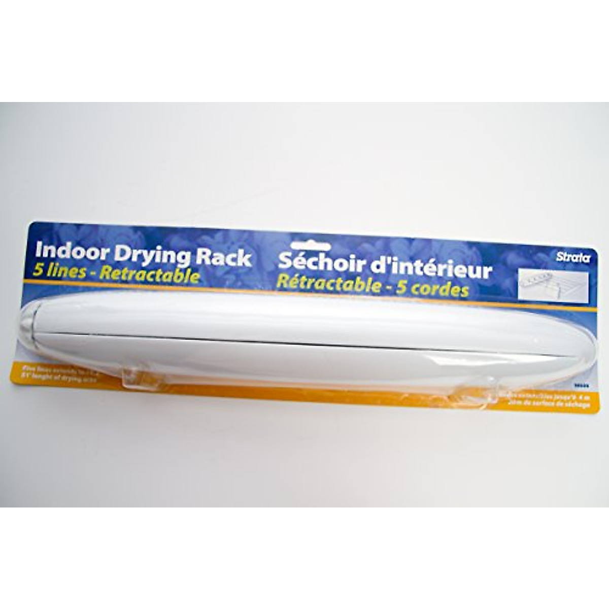 Strata Retractable Clothesline Indoor - Wall Mounted 5 Cable Retractable Laundry Line for Wet & Dry Clothes - 10 ft per Cable