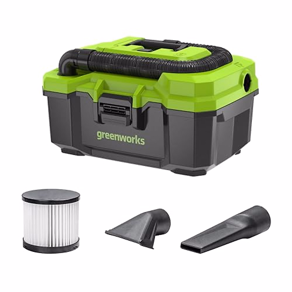 Greenworks 40V (3 Gallon) Cordless Wet / Dry Shop Vacuum + Accessories, Tool Only