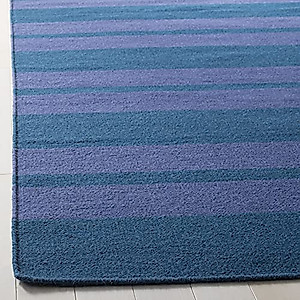 SAFAVIEH Dhurries Collection 3' x 5' Turquoise / Lavender DHU203A Handmade Flatweave Premium Wool Area Rug