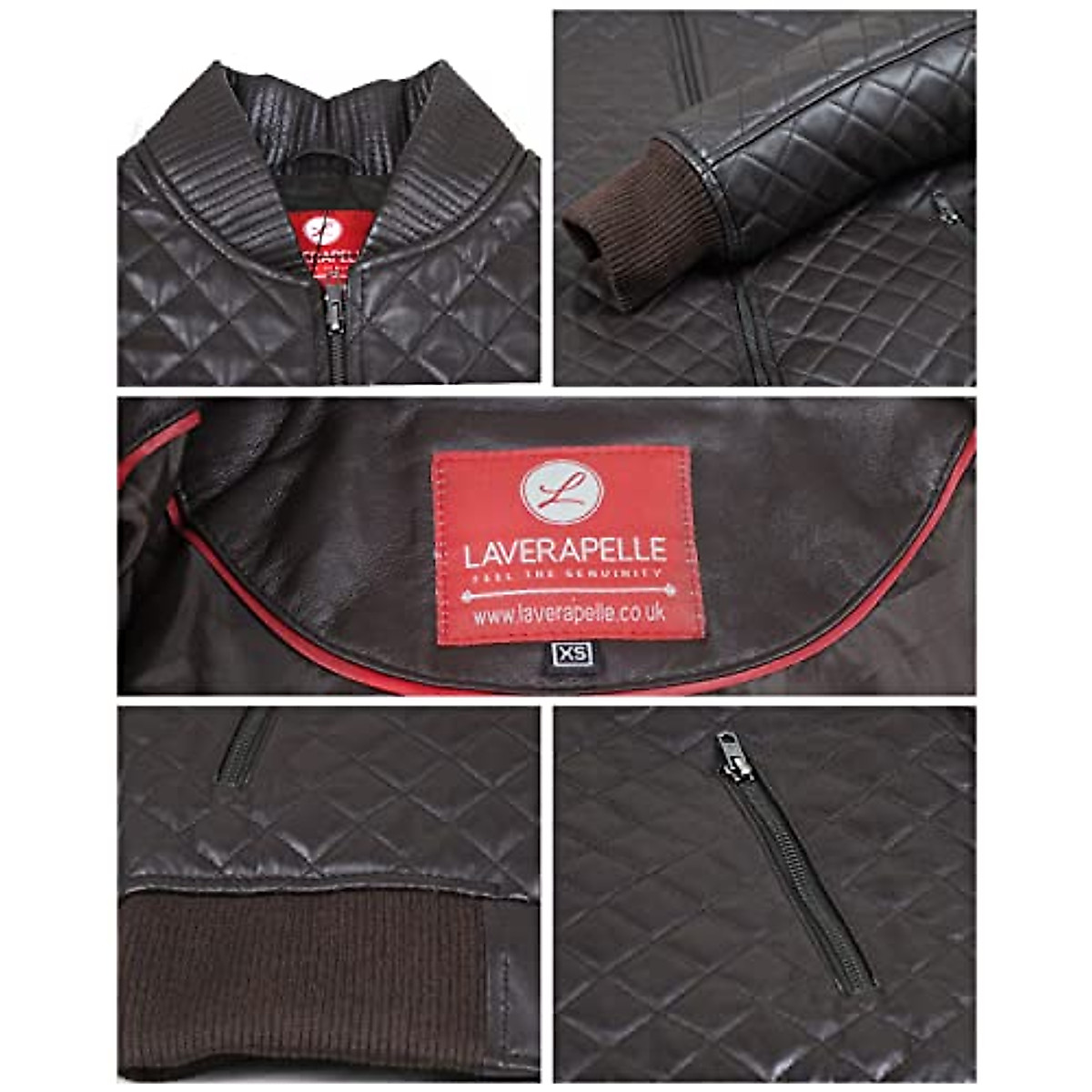 Laverapelle Men's Genuine Lambskin Leather Jacket (Brown, Extra Small, polyester Lining) - 1801006