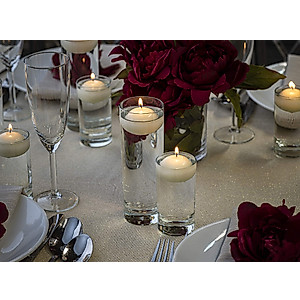 BOLSIUS Unscented Floating Candles - Pure Rich Creamy Ivory, 20 Set - Smokeless, European Quality - Imbue Breathtaking Ambiance for Romantic Wedding Centerpieces, Decorations, Events, Holiday Parties