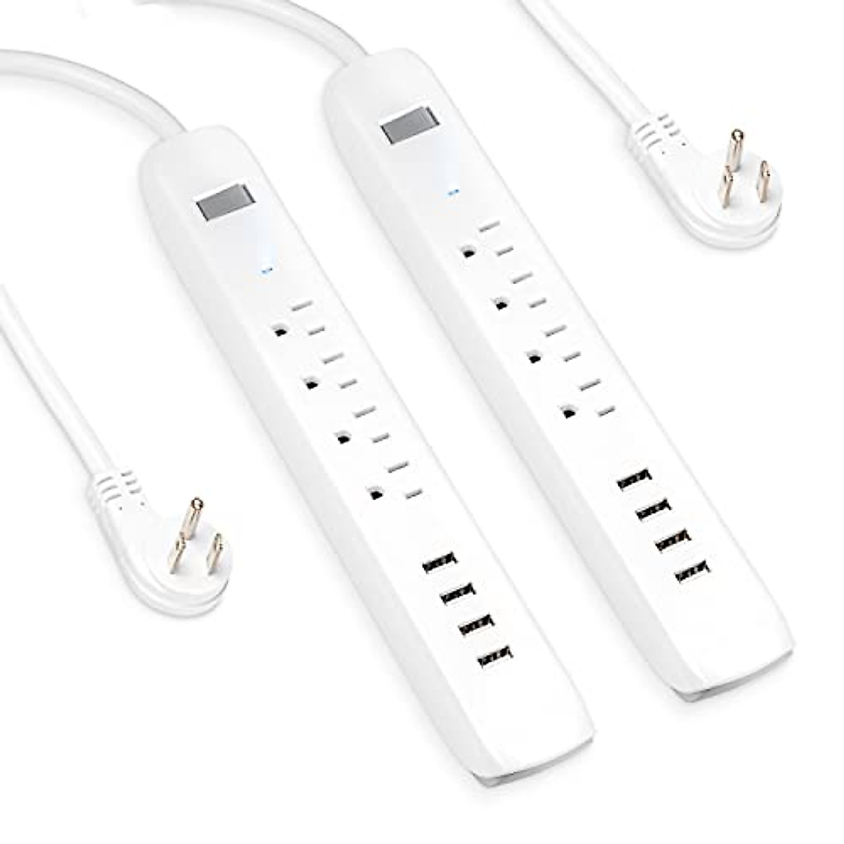 Iron Forge Cable Surge Protector Power Strips with USB, 6ft Cord