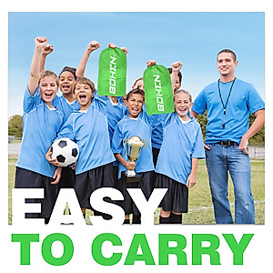 BOHEN Portable Soccer Goal for Kids - 6x4FT Foldable Soccer Net for Backyard Indoor Outdoor with Carrying Bag & Target Gate for Easy Storage and Transportation(6x4FT, 1 Piece, Green)