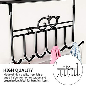 Yardwe Over The Door Hook Hanger Cat 7 Hook Rack Shirt Belt Hat Coat Towel Organizer Iron Hook