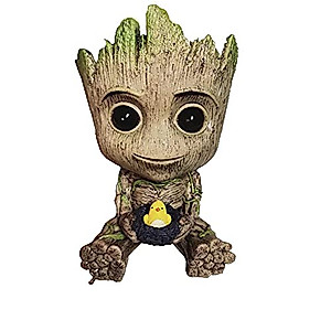 TEEMO Aquarium Groot Air Bubbler Decorations, Air Bubbler Decorations for Fish Tank.(Large Size 3.75'x5.7'x3.5')