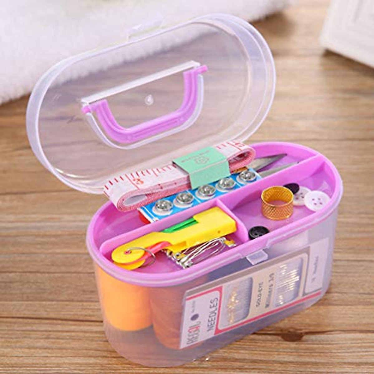 EXCEART Plastic Storage Box Tool Box Sewing Box Organizer Multipurpose Organizer Random Color