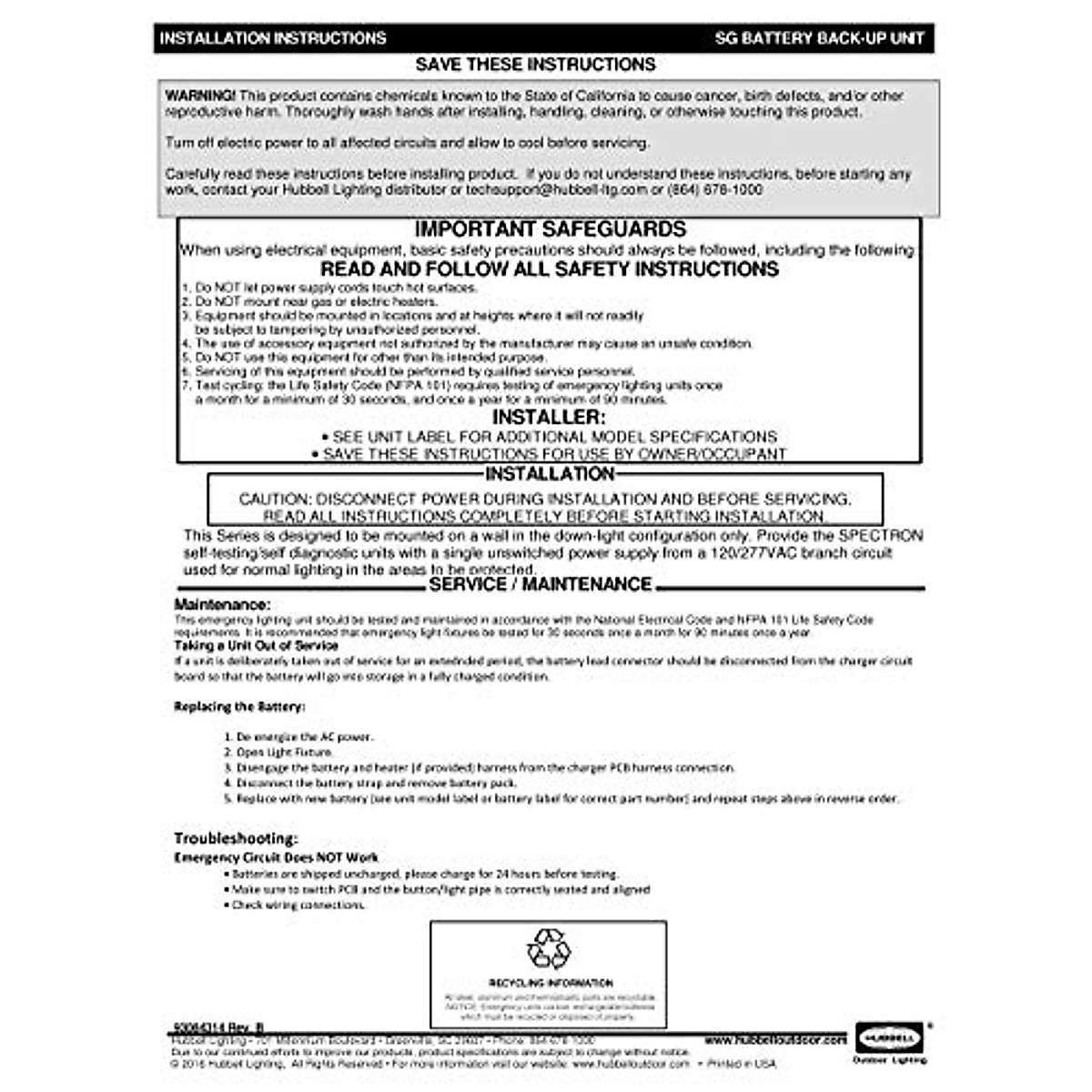 Hubbell Outdoor Lighting SG2-50-PCU SG Sling Series Slender wallpack/floodlight, 51W, 120-277V, 5000K, Bronze