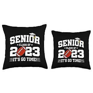 Senior Class Graduation Gifts & Apparel Graduation-Football Team Player-Senior 2023 Throw Pillow, 16x16, Multicolor