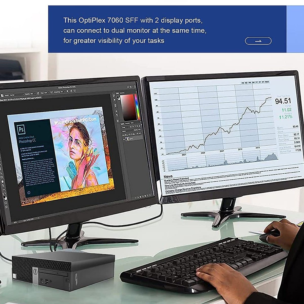 Dell OptiPlex 7060 Windows 11 Desktop Computer,Intel 8th Gen i7-8700 Hexa Core,16GB DDR4 Ram New 1TB NVMe M.2 SSD,AX210 Built-in WiFi 6E & Bluetooth 5.2,New Wireless Keyboard & Mouse (Renewed)