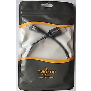 Twozoh 4K Micro HDMI to HDMI Cable 1FT, Short High-Speed Full HDMI to Micro HDMI Braided Cord Support 3D 4K/60Hz 1080p