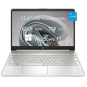 HP 2022 Newest Touch-Screen Laptops for College Student & Business, 15.6 inch HD Computer, Intel 11th Core i5-1135G7, 32GB RAM, 1TB SSD, Fast Charge, HDMI, Webcam, Wi-Fi, Windows 11 (Renewed)
