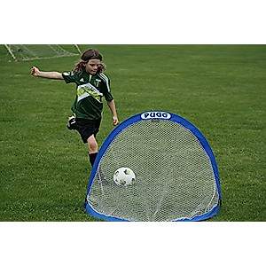 PUGG 4 Foot Pop Up Soccer Goal - Portable Training Futsal Football Net - The Original Pickup Game Goal (Two Goals & Bag)