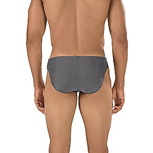 Speedo Men's Swimsuit Brief Powerflex Eco Solar, Heather Grey, 38